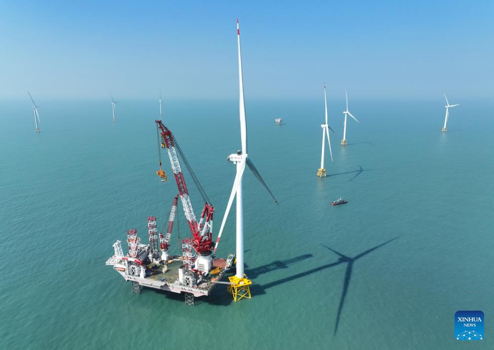 20-megawatt offshore wind turbine unit put into operation on waters of ...